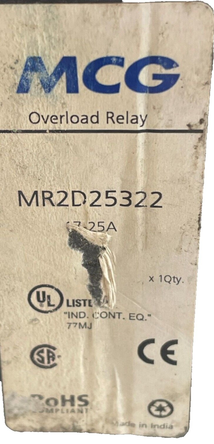NEW MCG MR2D25322 OVERLOAD RELAY MR2D25 - SB Industrial Supply, Inc.