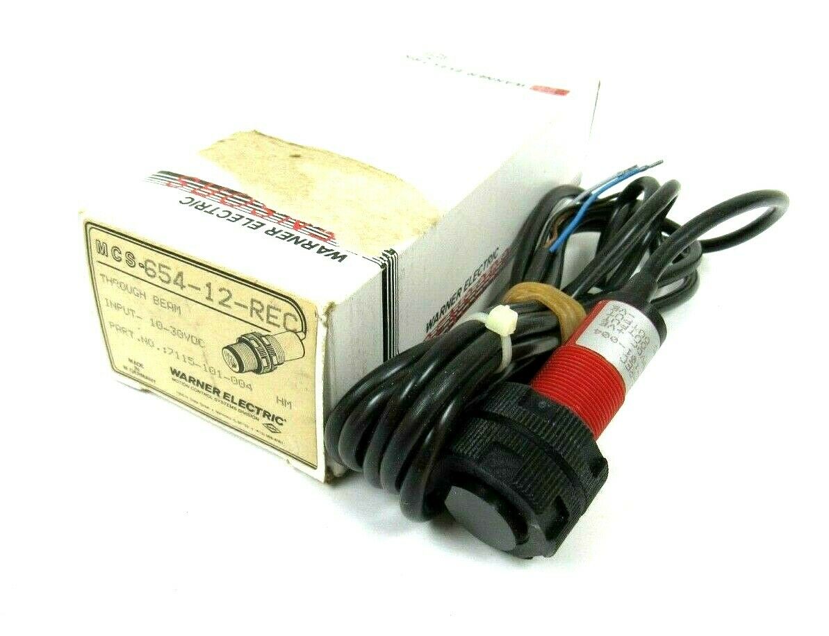 NEW WARNER ELECTRIC MCS-654-12-REC PHOTOELECTRIC SENSOR MCS65412REC ...
