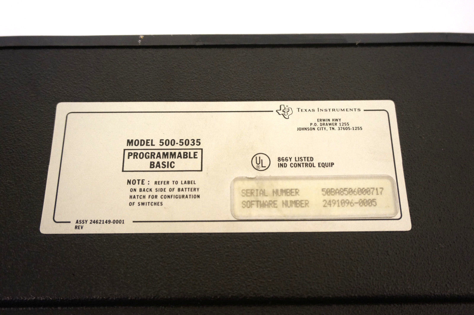 USED TEXAS INSTRUMENTS 500-5035 PROGRAMMABLE MODULE 5005035 - SB ...