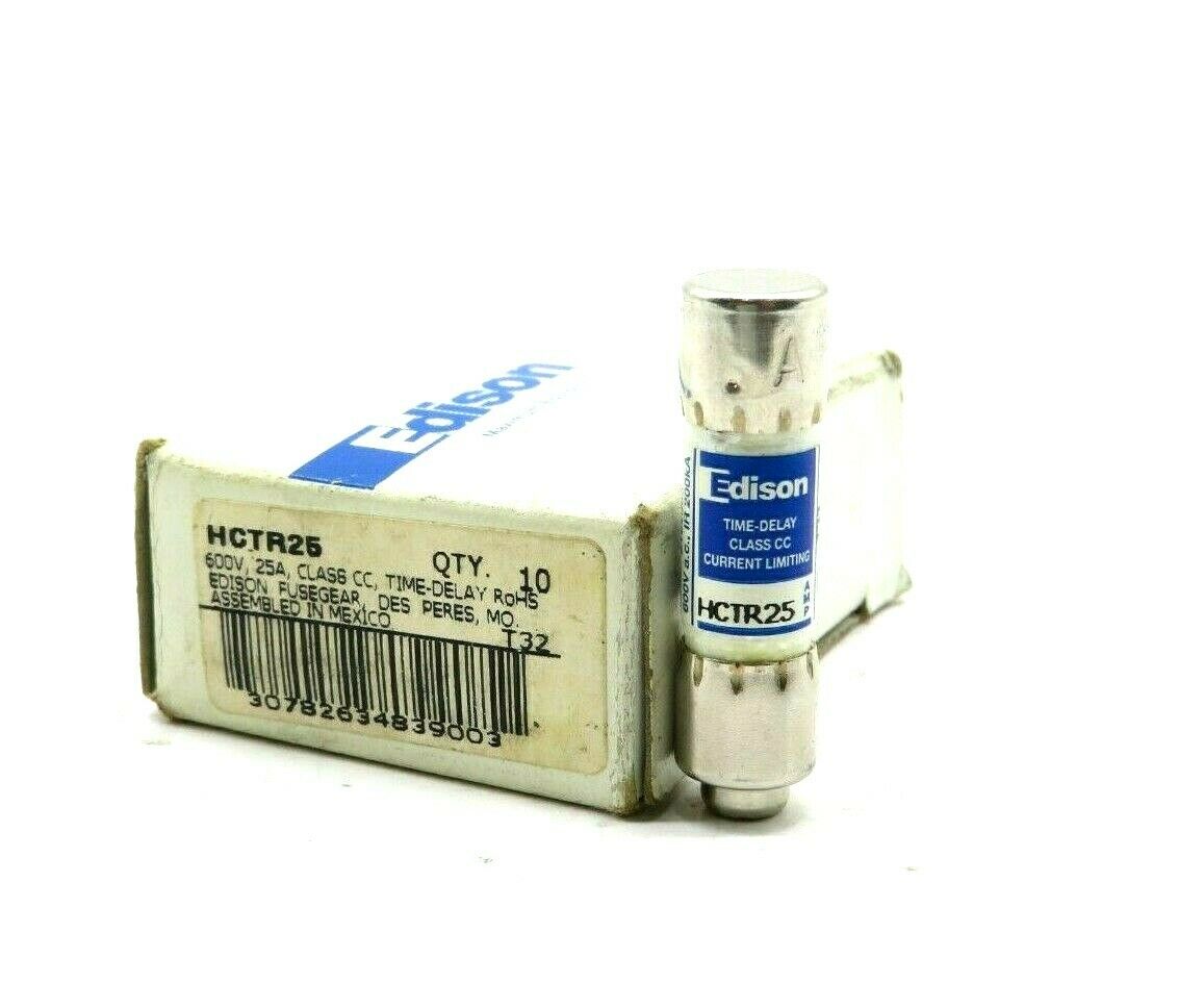10 NEW EDISON HCTR25 CLASS CC FUSES - SB Industrial Supply, Inc.