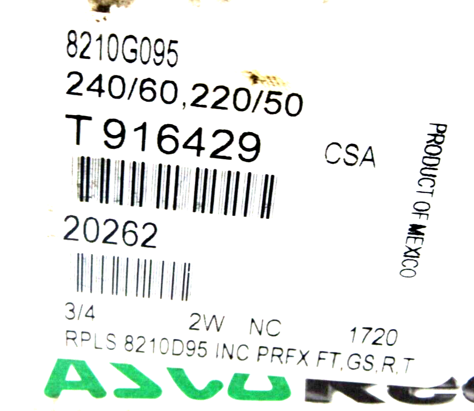 NEW ASCO 8210G095 SOLENOID VALVE - SB Industrial Supply, Inc.