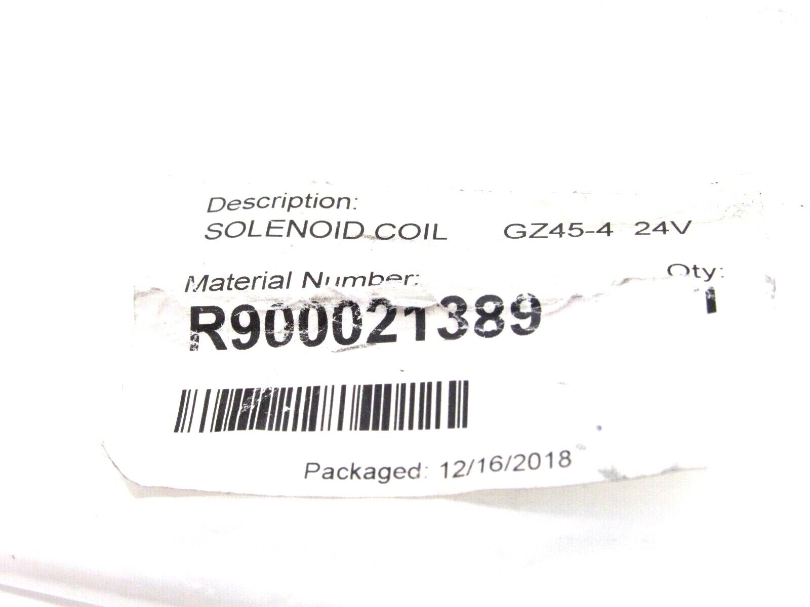 NEW BOSCH R900021389 SOLENOID COIL GZ45-4 24V - SB Industrial Supply, Inc.