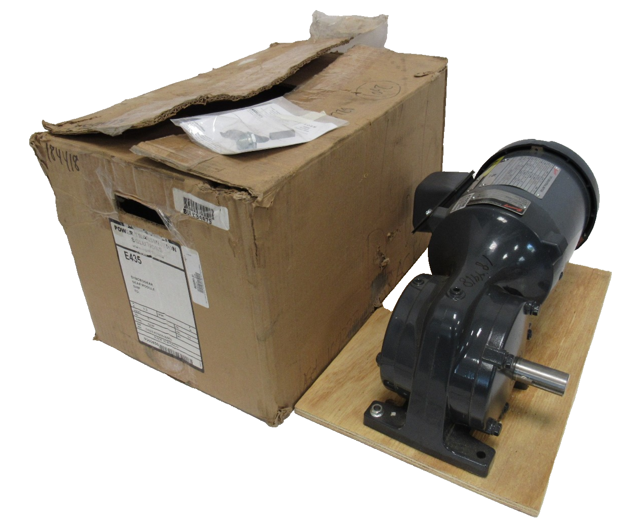 NEW BROWNING E435 GEAR MOTOR TYPE 31:1 GWP D02-E435-N 3/4HP 208-230 ...