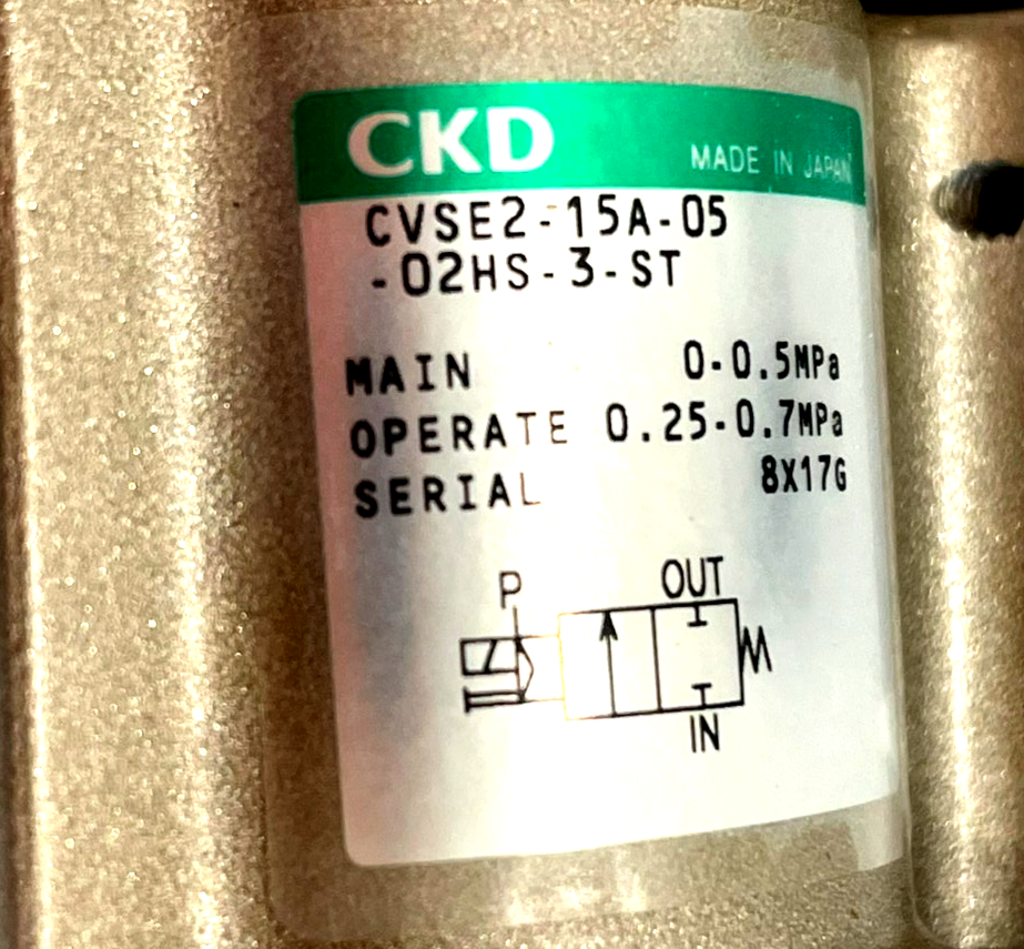 NEW CKD CVSE2-15A-05-02HS-3-ST AIR OPERATED COOLANT VALVE ...