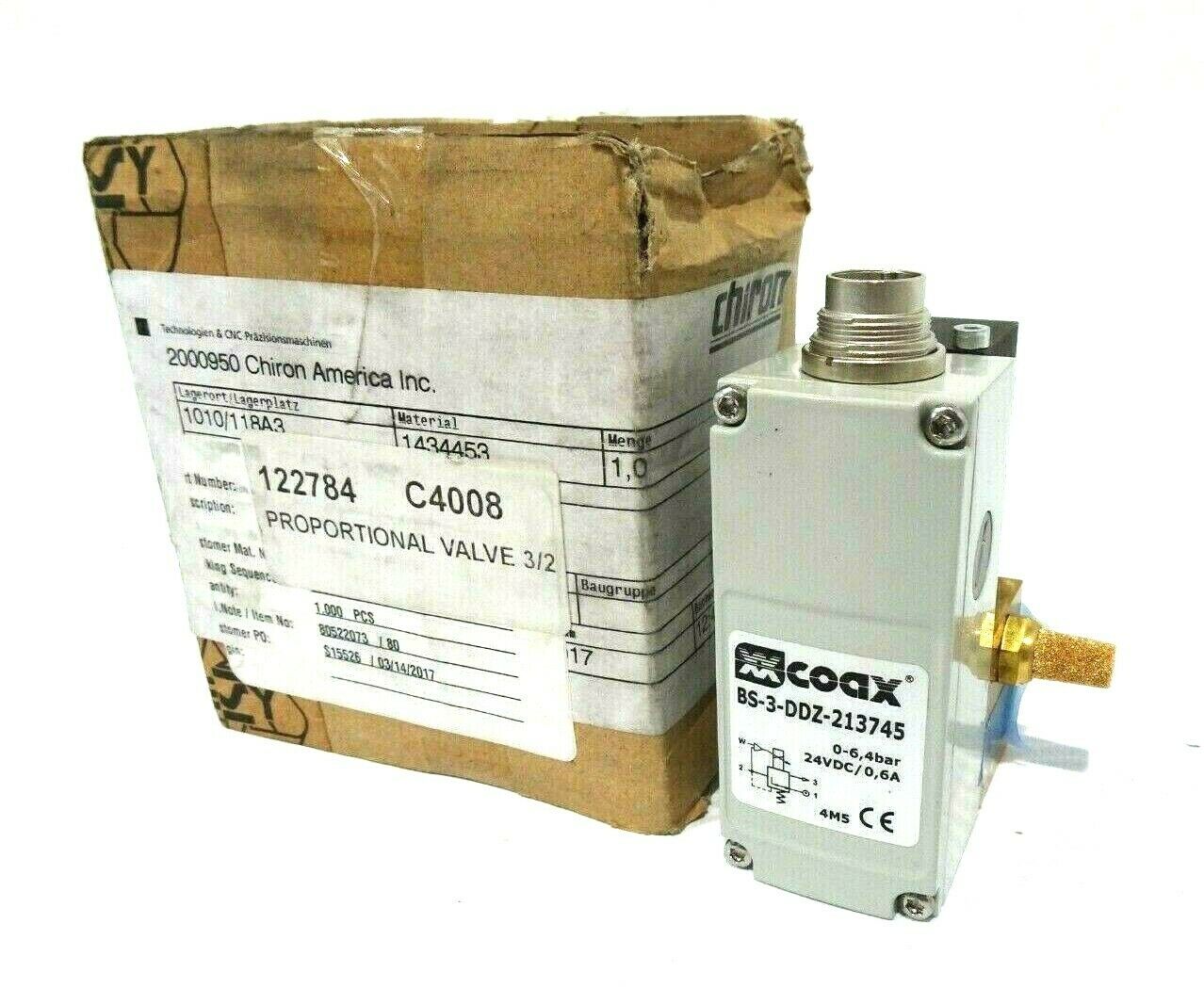 NEW COAX BS-3-DDZ-213745 PROPORTIONAL VALVE BS3DDZ213745 - SB ...