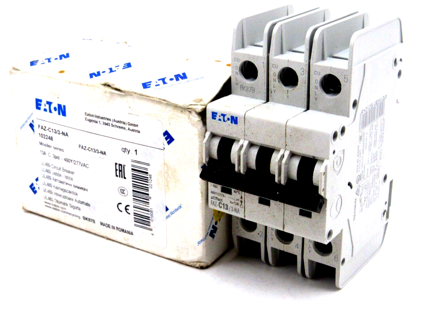 NEW EATON CORPORATION FAZ-C13/3-NA CIRCUIT BREAKER FAZC133NA - SB ...