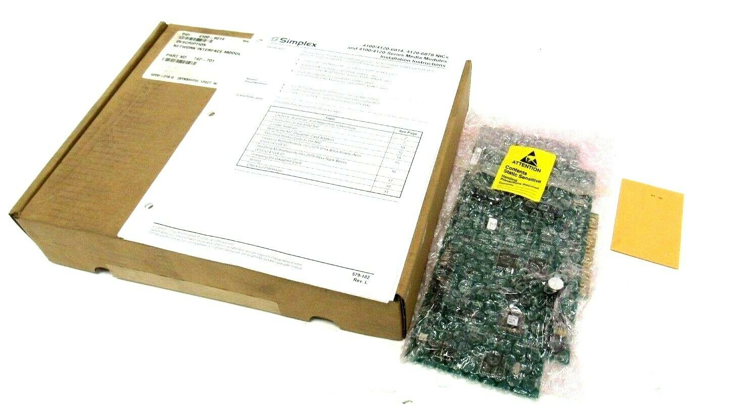 NEW SIMPLEX 4100-6014 NETWORK INTERFACE MODULE 742-701 41006014 - SB ...