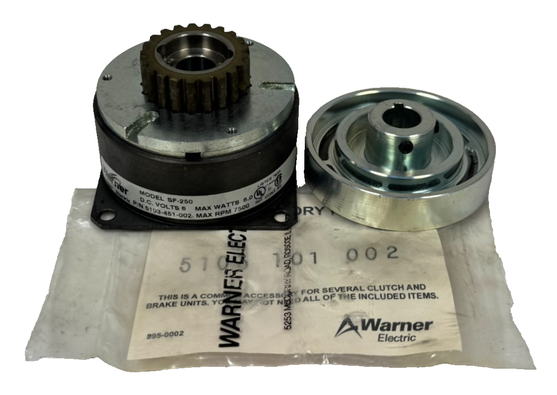 NEW WARNER ELECTRIC 5103-451-002 CLUTCH BRAKE SF-250 W/ ARMATURE - SB ...