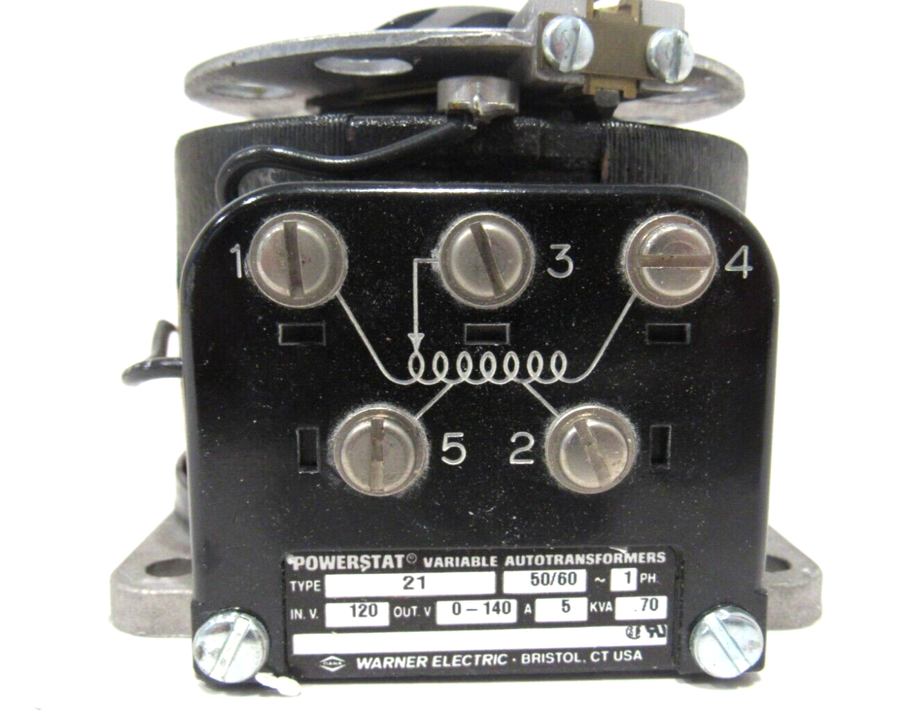 NEW WARNER ELECTRIC TYPE 21 POWERSTAT VARIABLE TRANSFORMER - SB Industrial Supply, Inc.