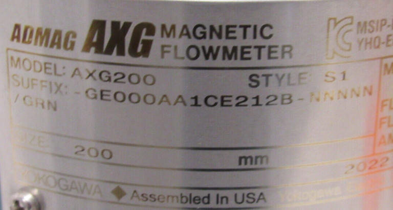 NEW YOKOGAWA AXG200-GE000AA1CE212B-NNNNN MAGNETIC FLOWMETER - SB ...
