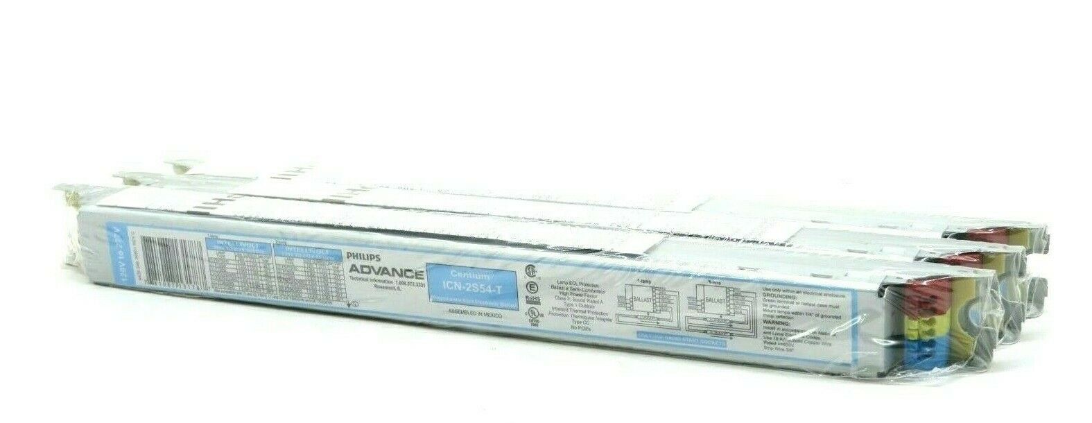 3 NEW PHILIPS ICN-2S54-T BALLAST 120-277V ICN2S54T - SB Industrial ...