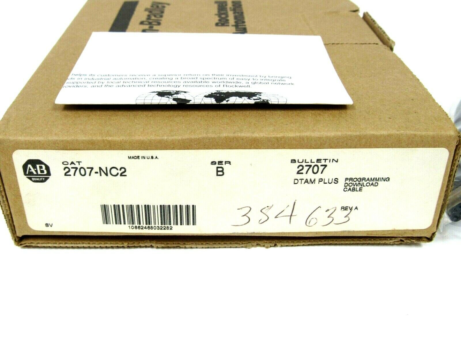 NEW ALLEN BRADLEY 2707-NC2 SER. B PROGRAMMING CONVERSION DOWNLOAD CABLE ...