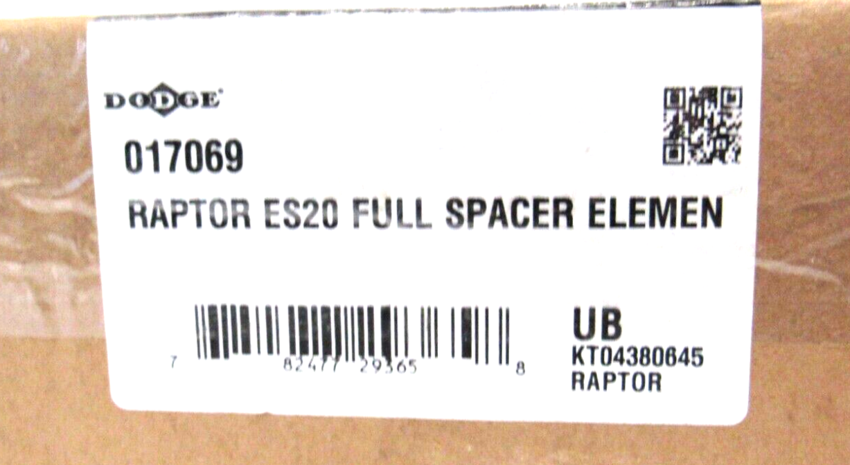 NEW DODGE 017069 RAPTOR ES20 FULL SPACER ELEMENT - SB Industrial Supply ...