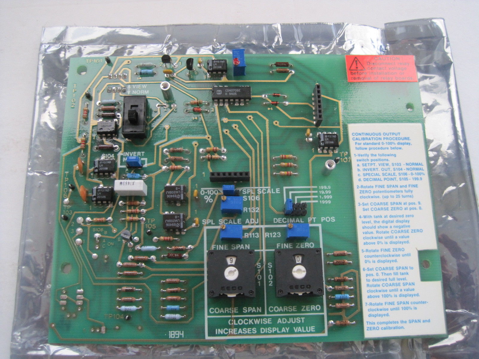 NEW ENDRESS & HAUSER MJD010-0000 CONTROL BOARD - SB Industrial Supply, Inc.
