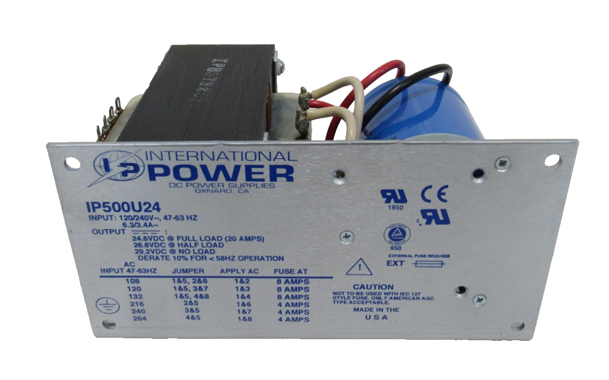 NEW INTERNATIONAL POWER IP500U24 UNREGULATED POWER SUPPLY - SB ...