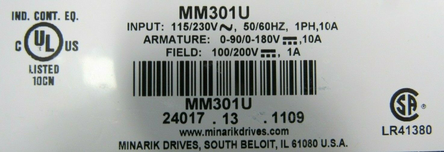 NEW MINARIK MM301U MOTOR CONTROLLER - SB Industrial Supply, Inc.