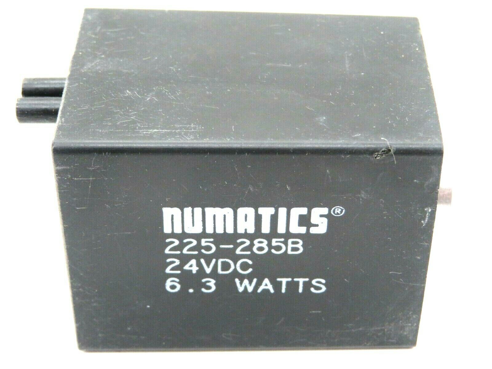 NEW NUMATICS 225-285B SOLENOID VALVE COIL 24VDC 6.3 WATTS 225285B - SB ...