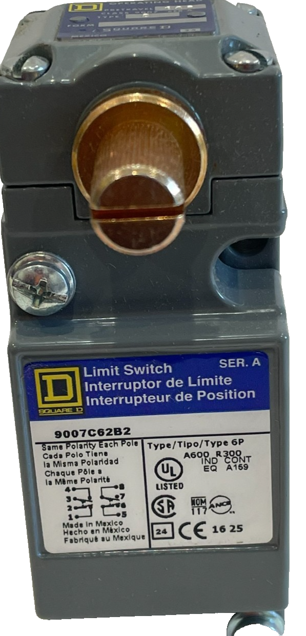 NEW SQUARE D 9007-C62B2 LIMIT SWITCH SER. A 9007C62B2 - SB Industrial ...