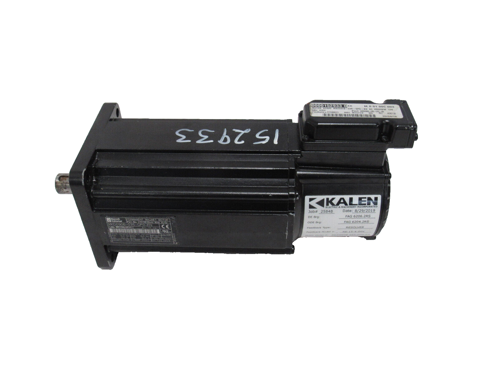 REFURBISHED REXROTH MKD090B-035-GP0-KN SERVO MOTOR MKD090B035GP0KN - SB ...