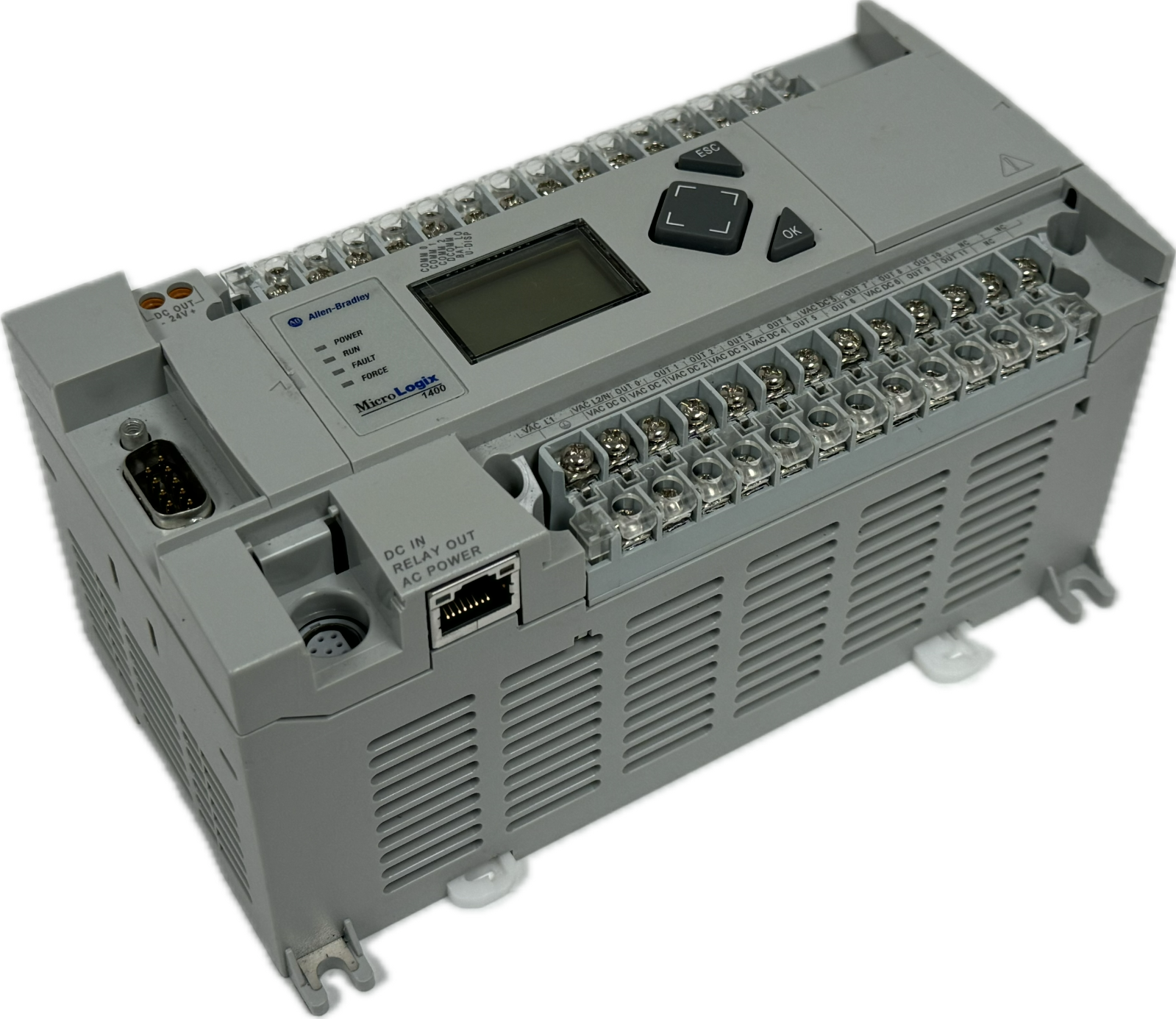 USED ALLEN BRADLEY 1766-L32BWA MICROLOGIX 1400 CONTROLLER SER. B FW: 14 ...