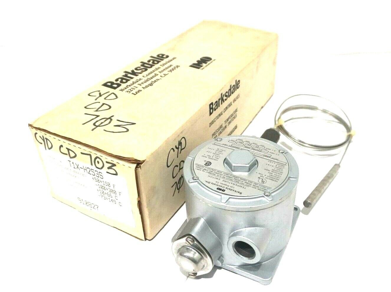 NEW BARKSDALE T1X-H253S TEMPERATURE SWITCH T1XH253S - SB Industrial ...