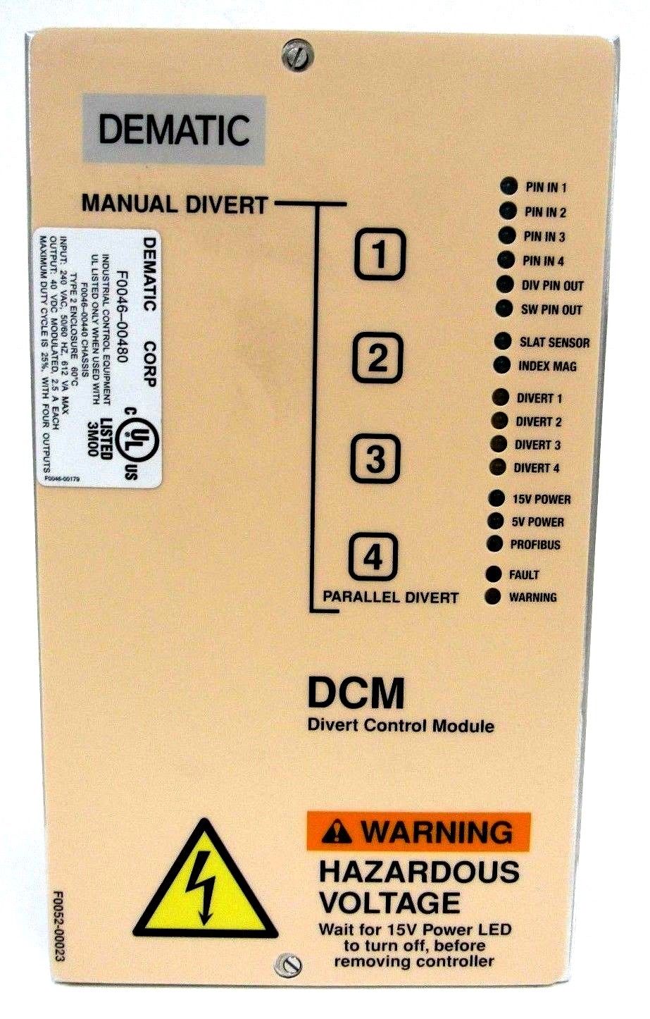 NEW DEMATIC F0046-00480 DIVERT CONTROL MODULE F004600480 - SB ...