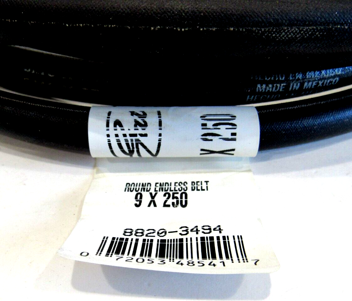 NEW GATES 9X250 RE BELT 9/16"X 250" ROUND ENDLESS BELT 8820-3494 ...