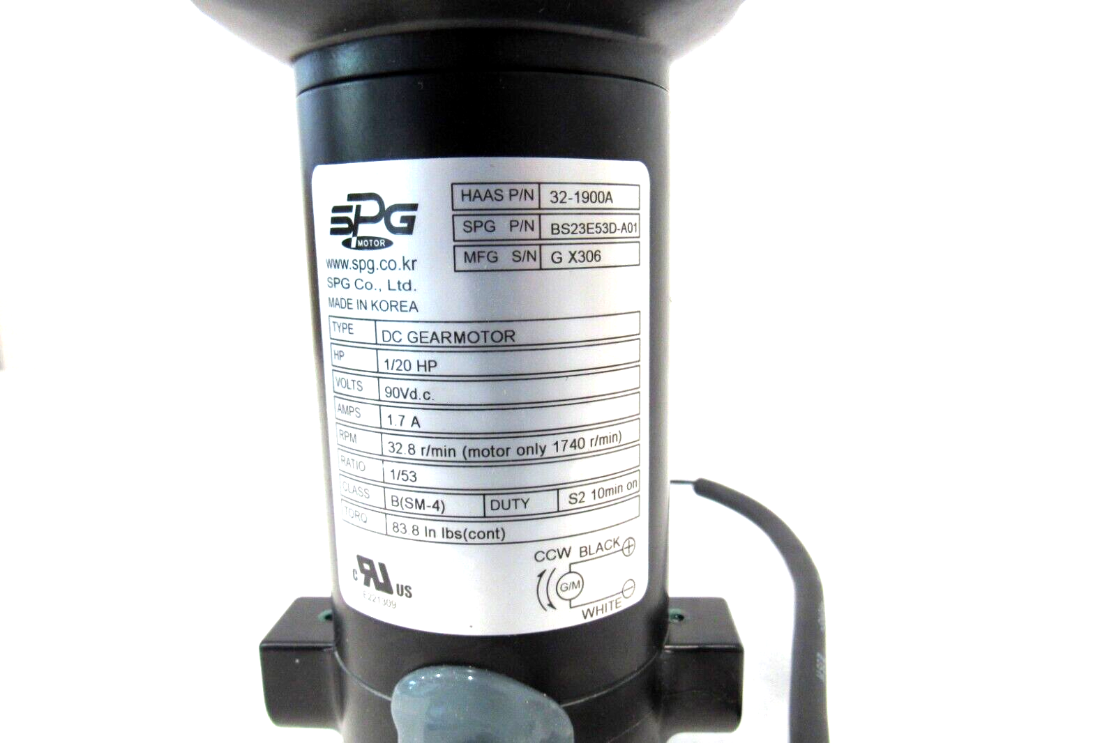 NEW SPG / HAAS BS23E53D-A01 TURRET MOTOR W/UMBRELLA CAROUSEL ...