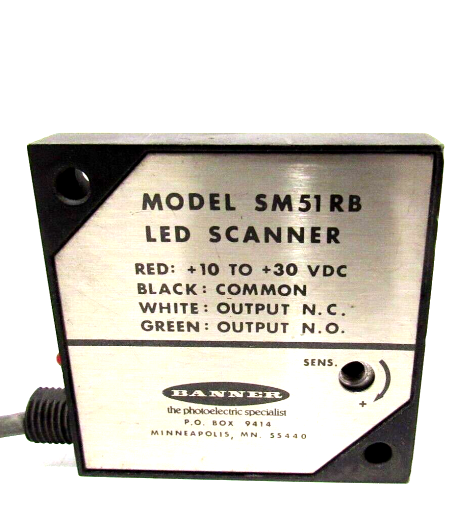 USED BANNER ENGINEERING SM51RB LED SCANNER - SB Industrial Supply, Inc.