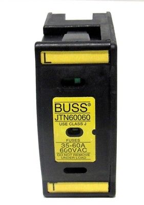 5 USED BUSSMANN JTN60060 FUSE HOLDERS 35-60A 600V - SB Industrial ...