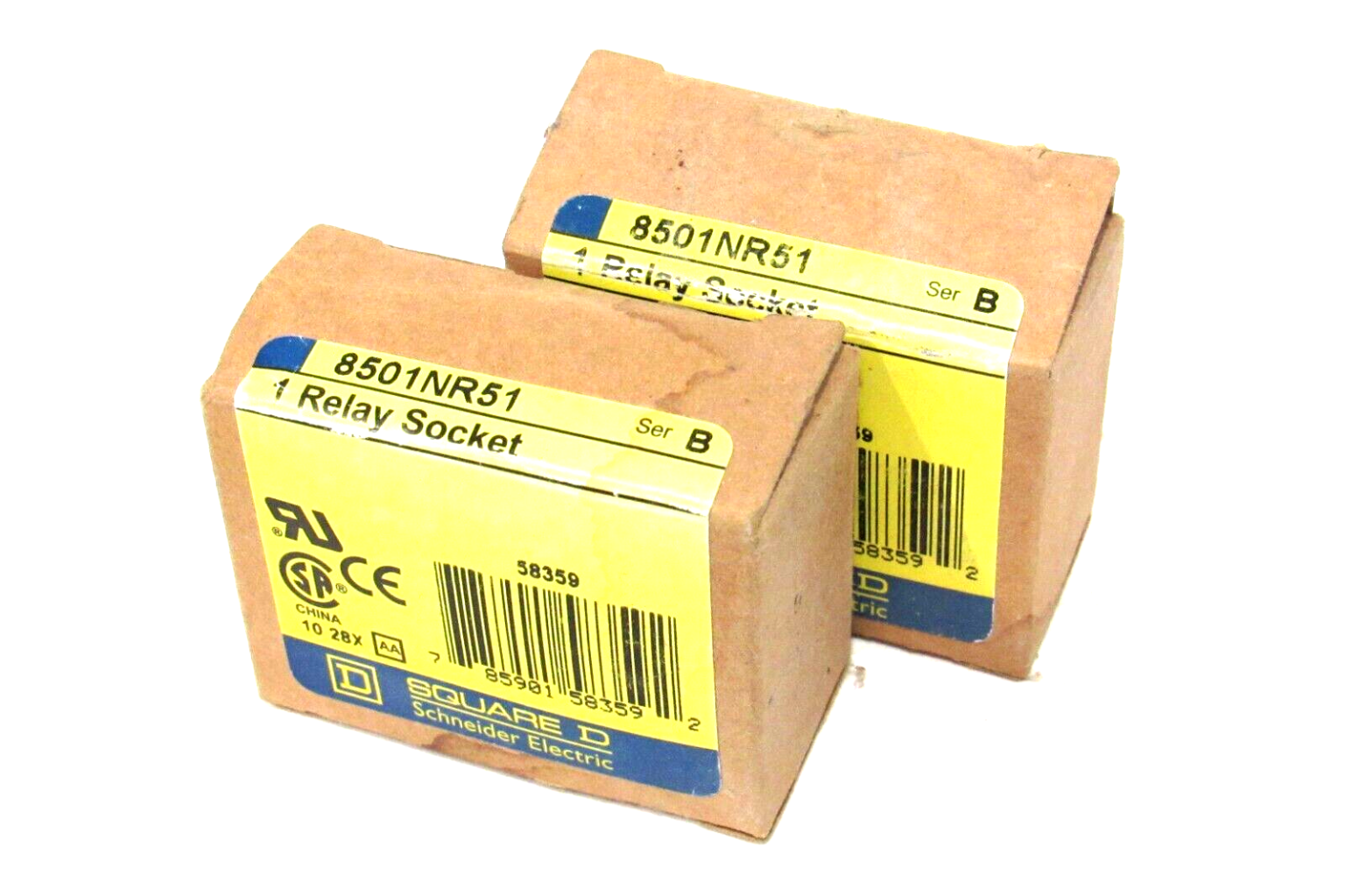 LOT OF 2 NEW SQUARE D 8501NR51 RELAY SOCKETS SER.B - SB Industrial ...