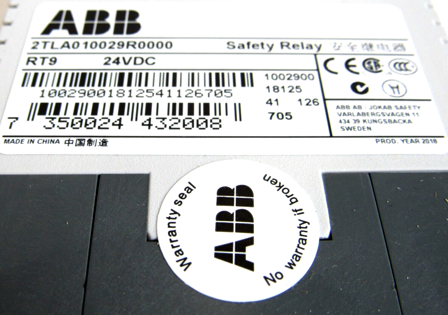 NEW ABB 2TLA010029R0000 SAFETY RELAY 24VDC - SB Industrial Supply, Inc.