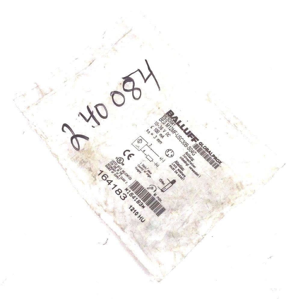 NEW BALLUFF BES0041 M12MF-USC30B-S04G INDUCTIVE SENSOR - SB Industrial ...