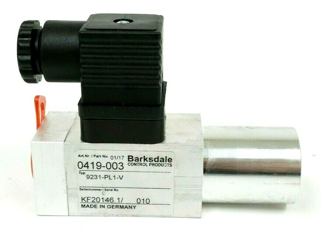 NEW BARKSDALE 0419-003 9231-PL1-V PRESSURE SWITCH 0419003 9231PL1V - SB ...