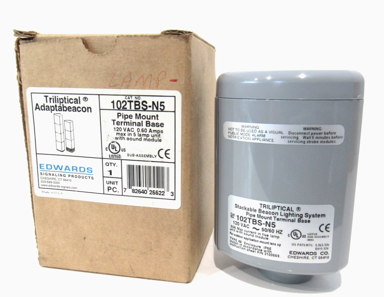 NEW EDWARDS SIGNALING 102TBS-N5 PIPE MOUNT TERMINAL BASE 102TBSN5 - SB ...