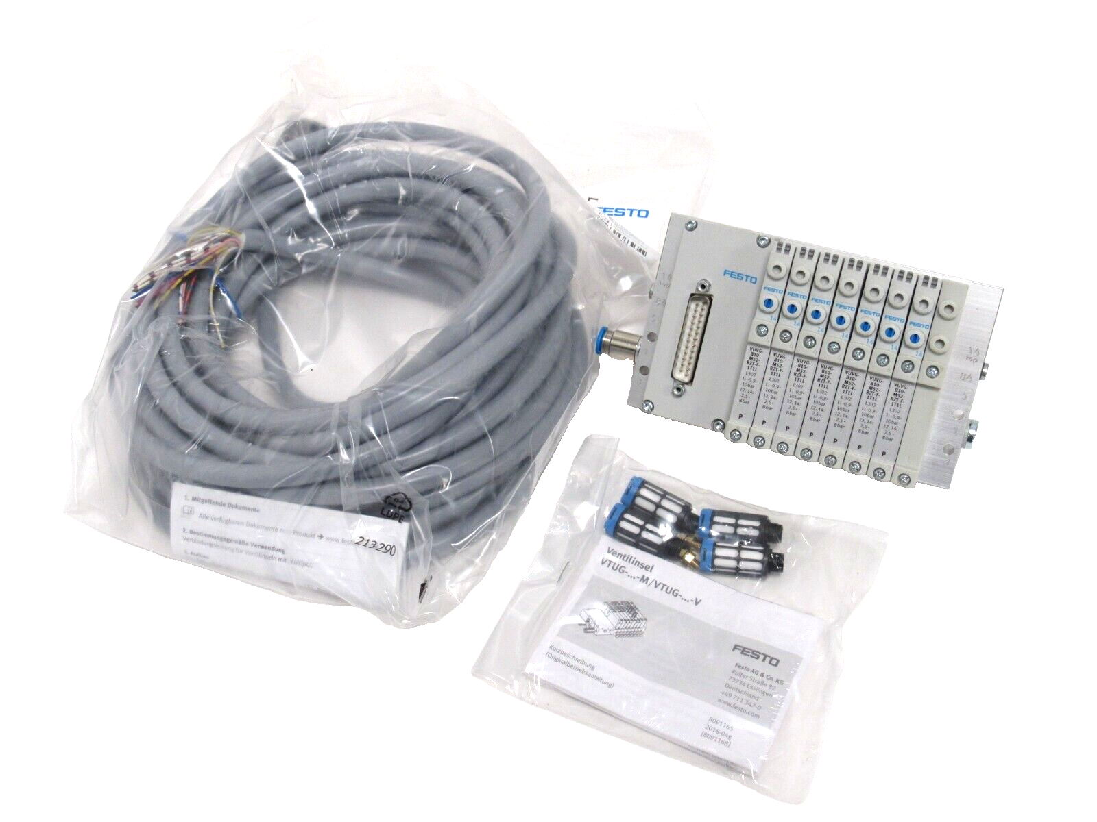 NEW FESTO 573606 VALVE MANIFOLD VTUG-10-MSDR-S8-B1T-25V20-Q8L-U-QH6SU ...