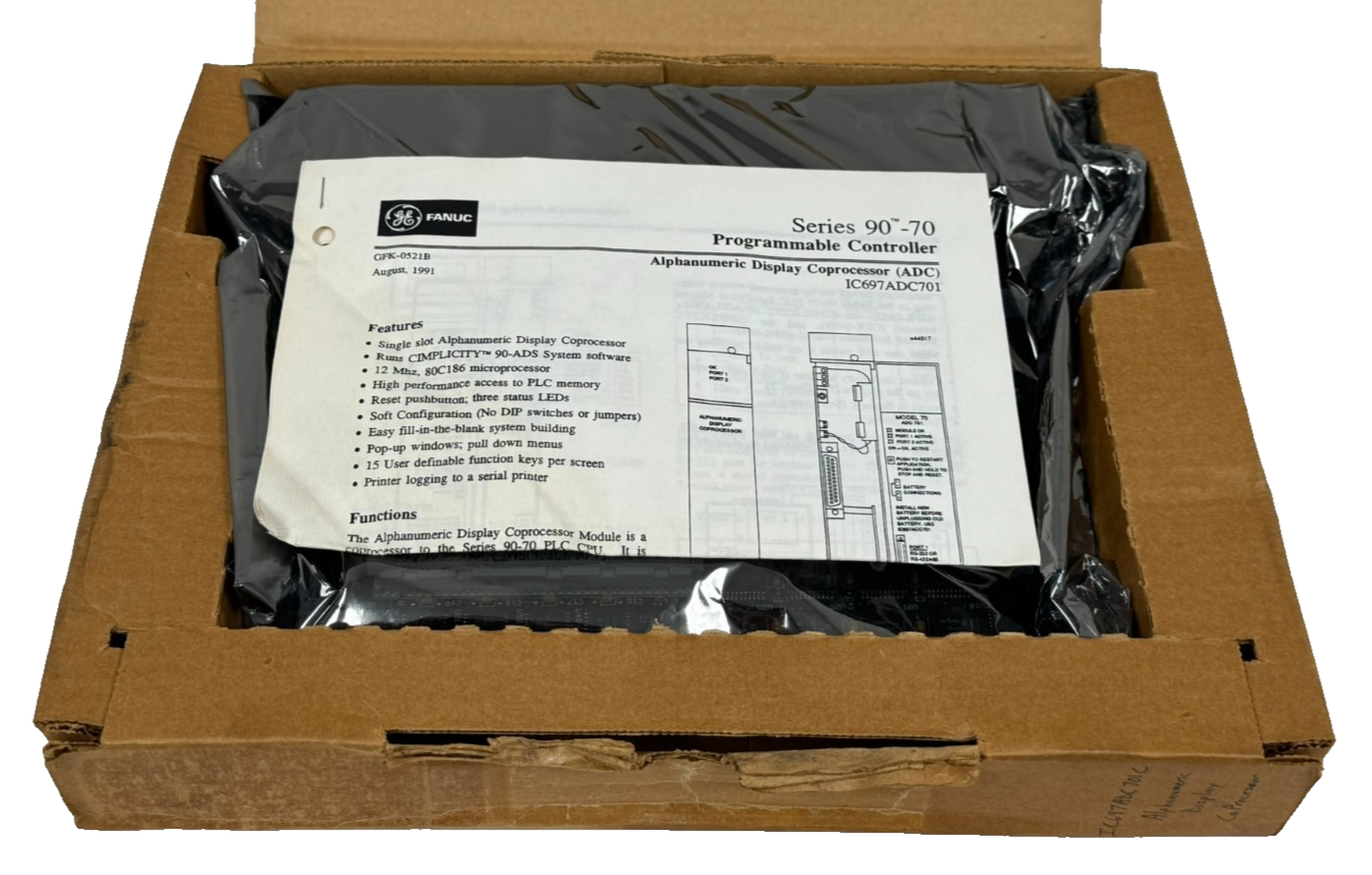 NEW GE FANUC IC697ADC701C ALPHANUMERICAL DISPLAY COPROCESSOR ...