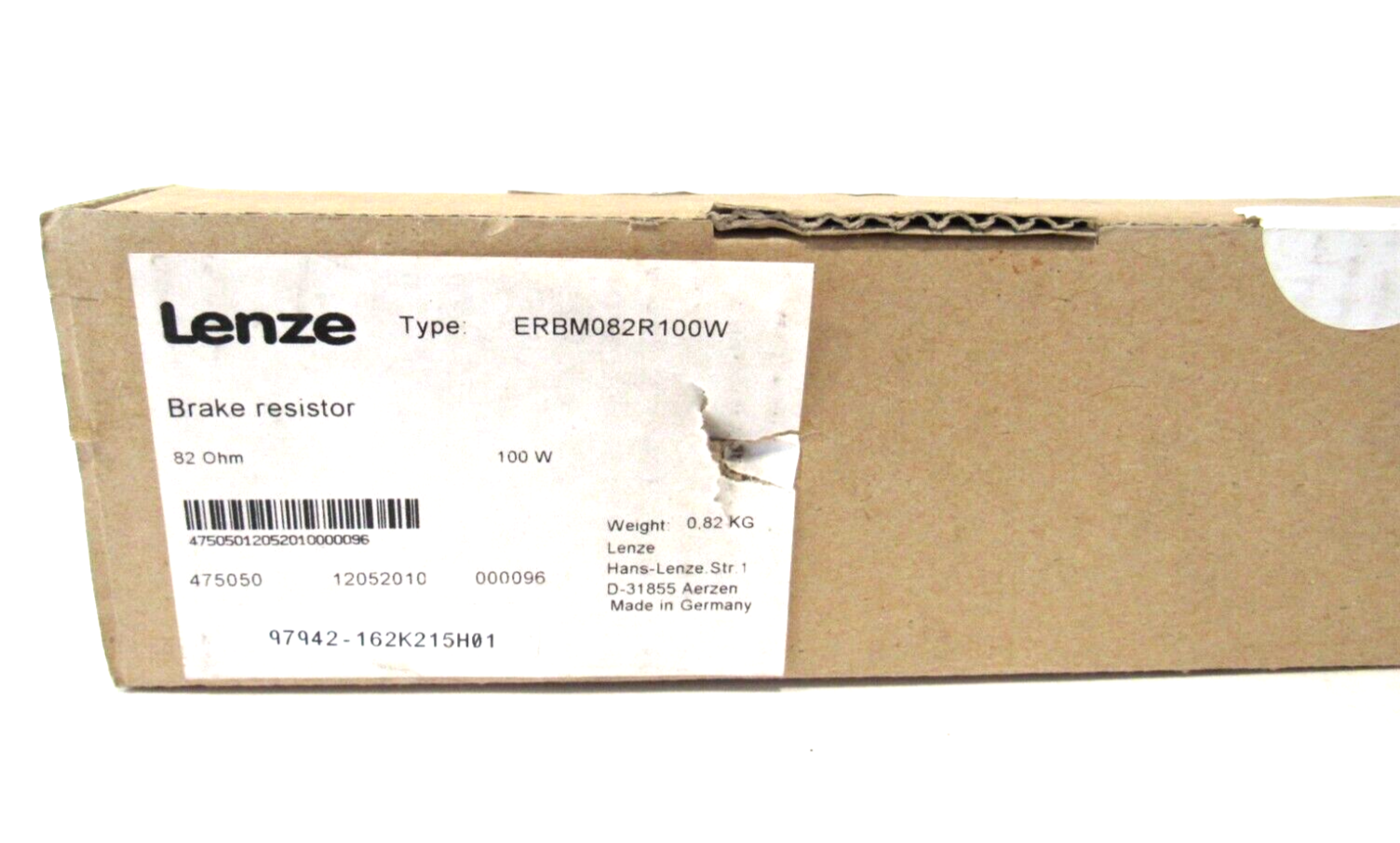 NEW LENZE ERBM082R100W BRAKE RESISTOR - SB Industrial Supply, Inc.
