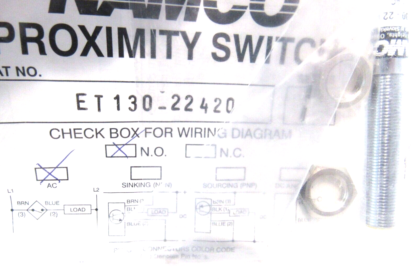 NEW NAMCO ET130-22420 PROXIMITY SWITCH ET13022420 - SB Industrial ...