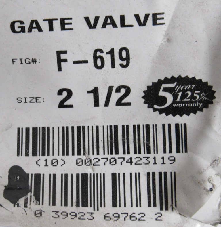 NEW NIBCO F-619 GATE VALVE 2-1/2" 40196 - SB Industrial Supply, Inc.