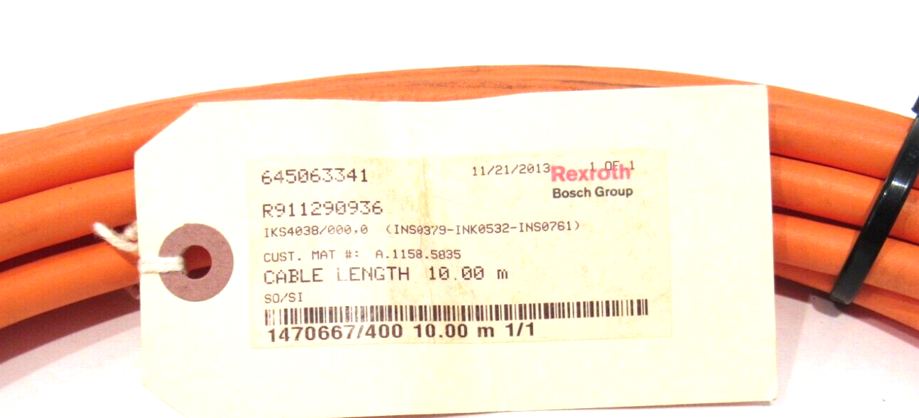 NEW REXROTH IKS4038 CABLE 10M R911290936 - SB Industrial Supply, Inc.