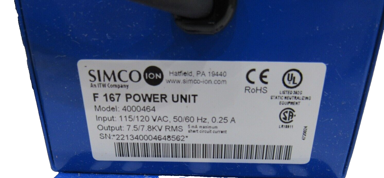 NEW SIMCO 4000464 POWER UNIT F167 115/120VAC 50/60HZ - SB Industrial ...