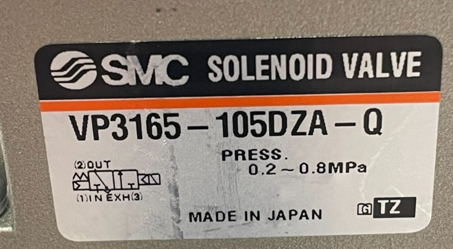 NEW SMC VP3165-105DZA-Q SOLENOID VALVE 3 PORT VP3165105DZAQ - SB ...