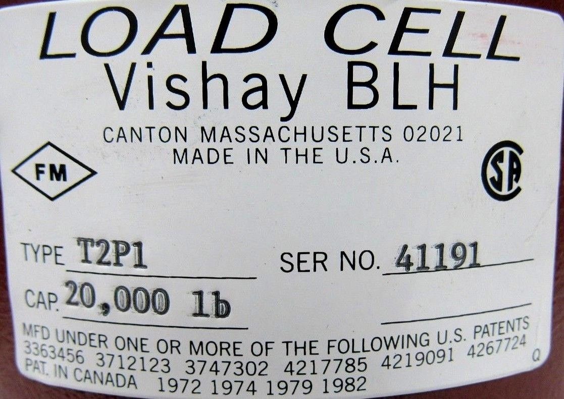 NEW VISHAY T2P1 LOAD CELL 20000 LB CAPACITY - SB Industrial Supply, Inc.