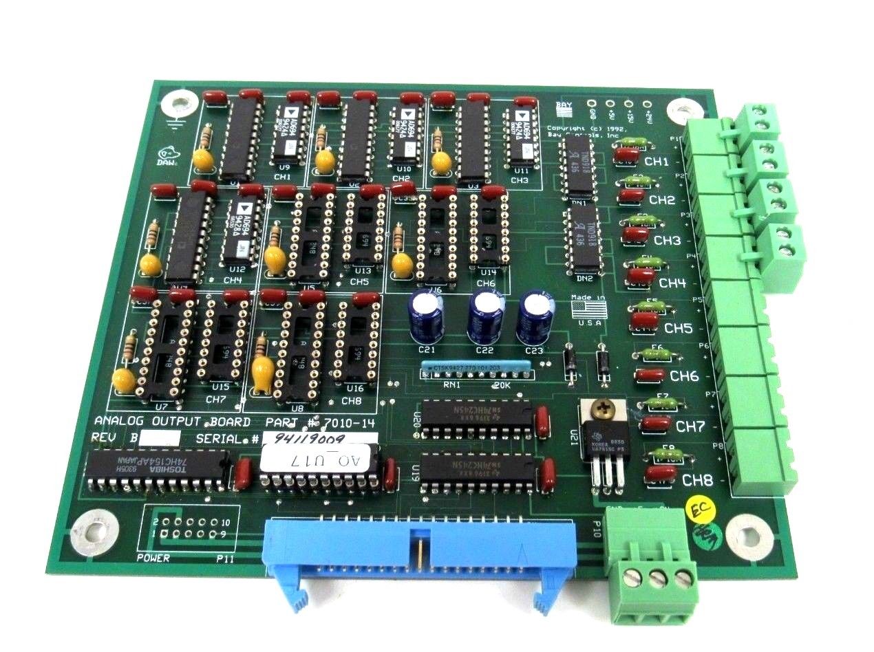 USED BAY CONTROLS 7010-14 ANALOG OUTPUT BOARD REV B 701014 - SB ...