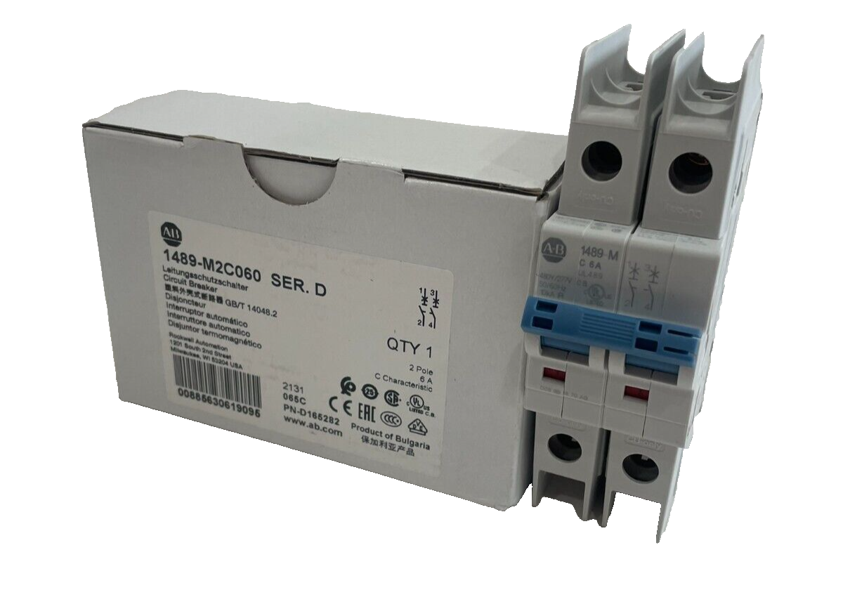 A / B 1489-M2C060 CIRCUIT BREAKER SER. D 1489M2C060 NEW, SURPLUS - SB ...