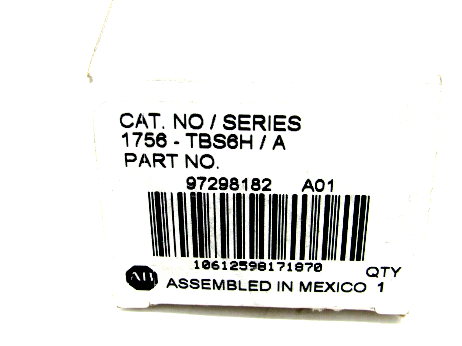 ALLEN BRADLEY 1756-TBS6H TERMINAL BLOCK 1756TBS6H NEW, SURPLUS - SB ...