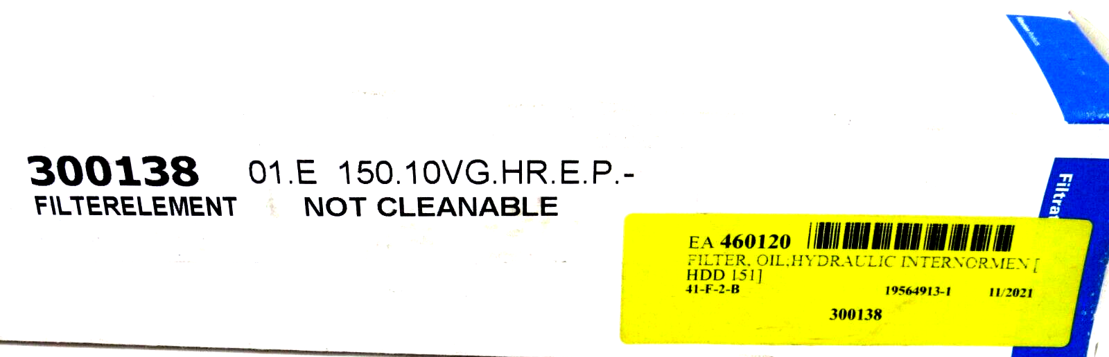 NEW EATON 300138 FILTER ELEMENT 01.E150.10VG.HR.E.P.- SB Industrial ...