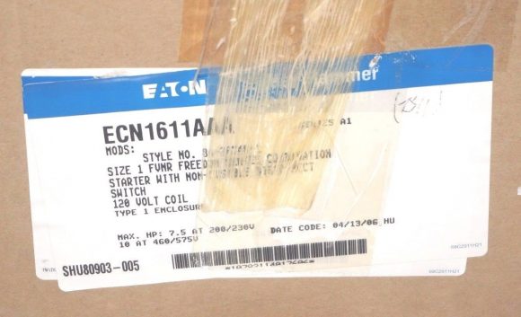 NEW EATON CUTLER HAMMER ECN1611AAA STARTER ENCLOSURE - SB Industrial ...