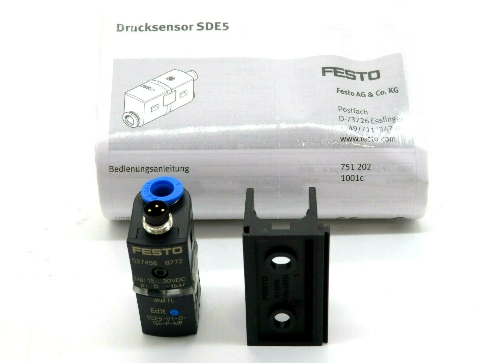 NEW FESTO SDE5-V1-O-Q6-P-M8 PRESSURE SENSOR SDE5V1OQ6PM8 - SB ...